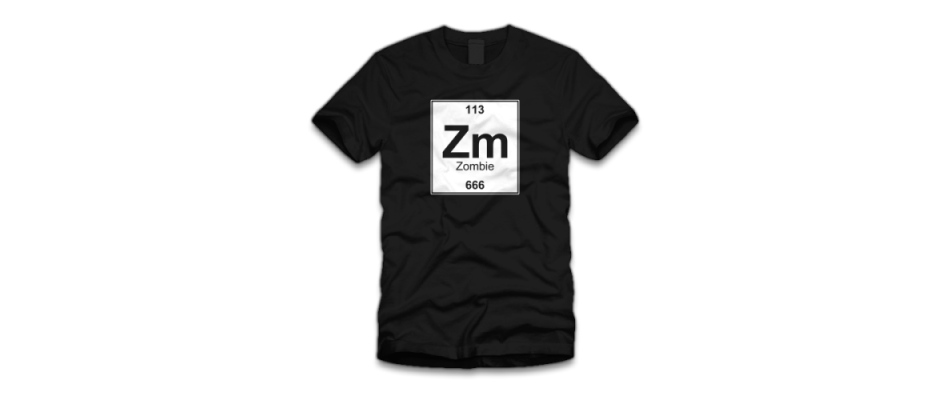 Zombie Element Periodic Table Shirt — ZombieGift.com