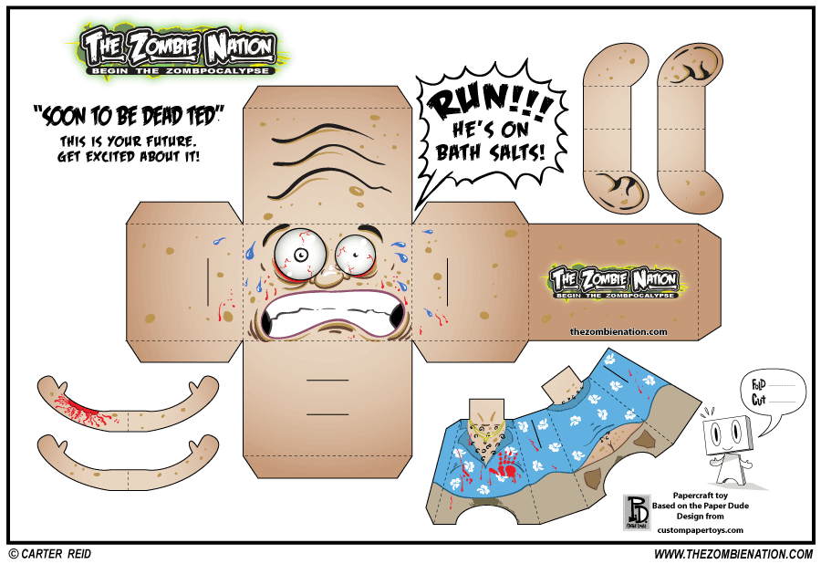 Free Zombie Papercraft Models! Print & Build Paper craft zombies!